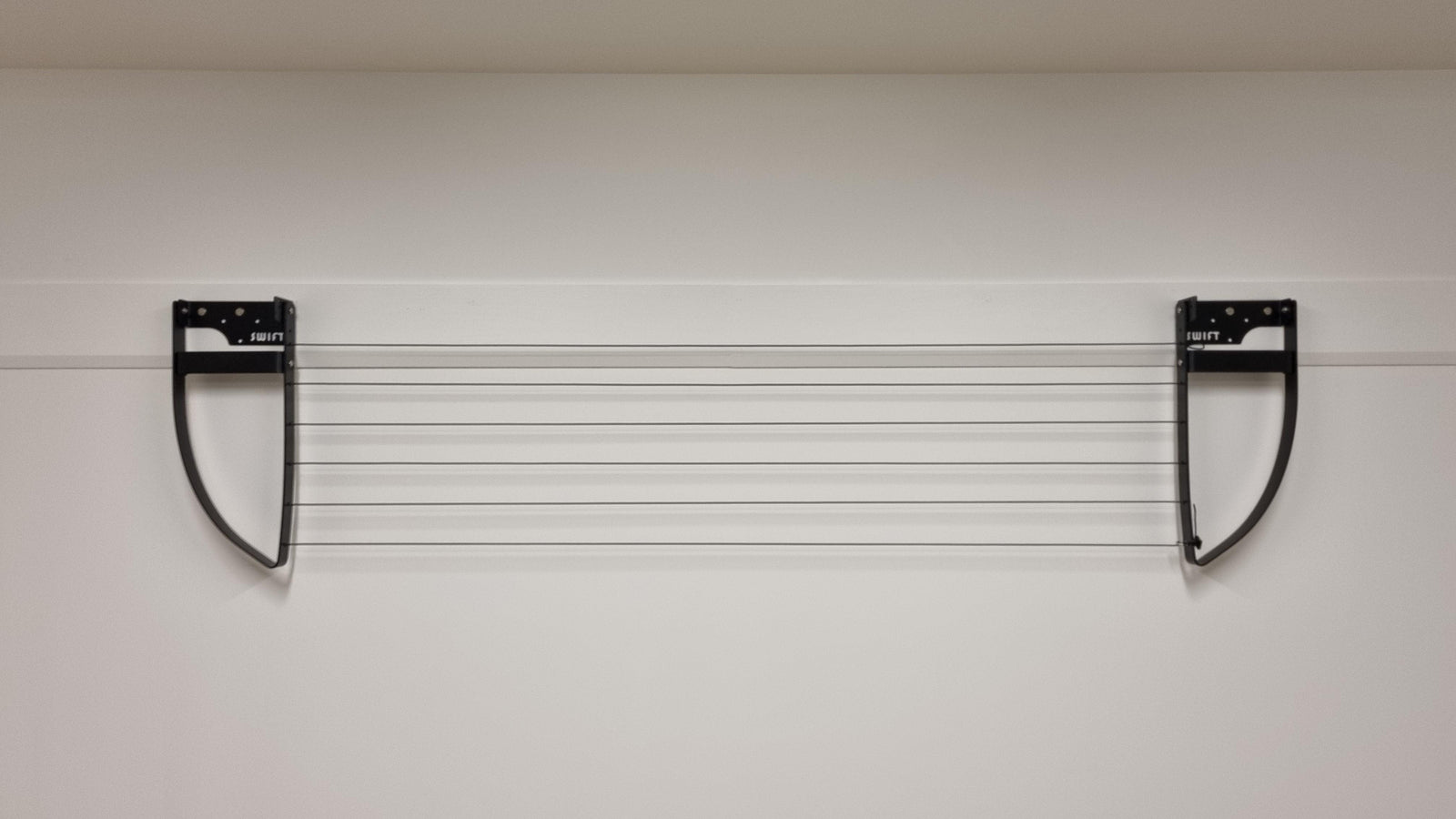 SwiftDry StreamLine Wall Mounted Clothesline - 6 Lines - Black