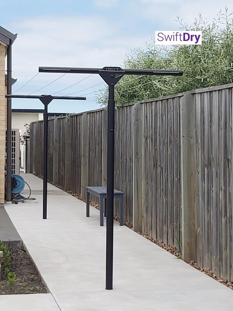 SwiftDry Coastline T Bar Clothesline (1200mm wide, 40m)