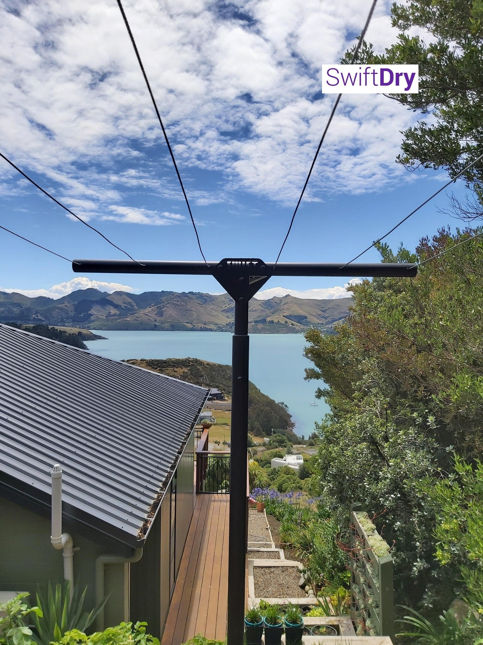 SwiftDry Coastline T Bar Clothesline (1200mm wide, 40m)