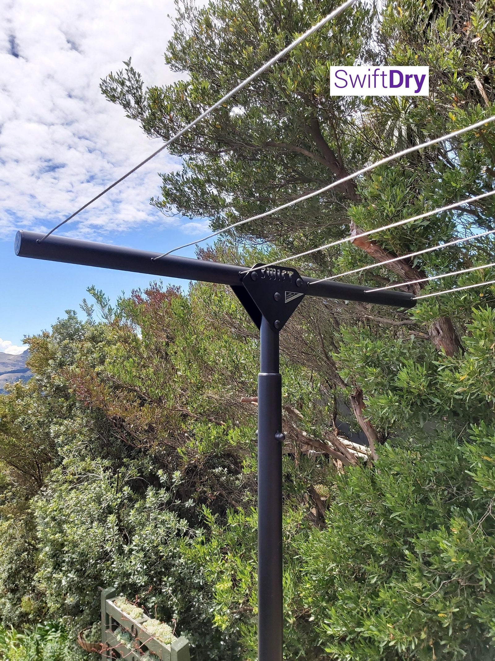 SwiftDry Coastline T Bar Clothesline (1200mm wide, 40m)